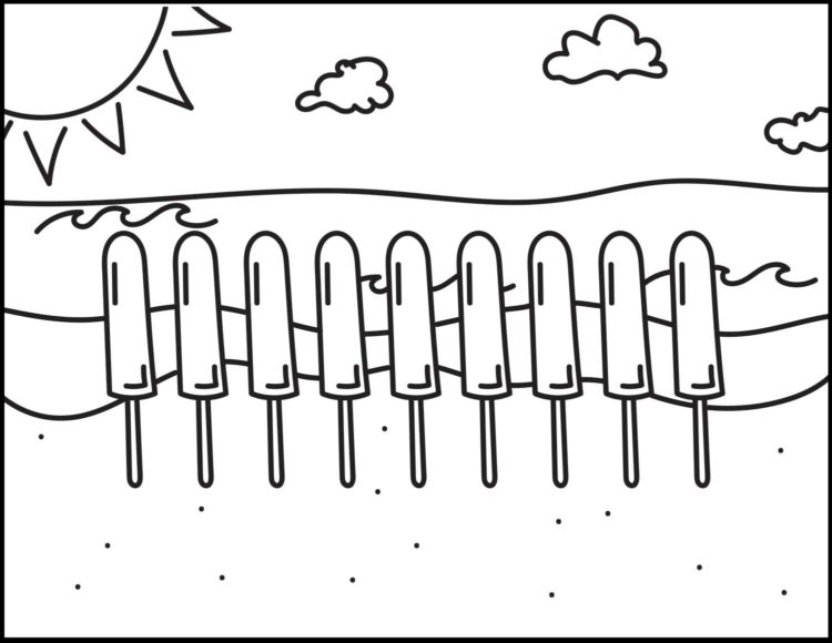 Popsicle Coloring Page | Roaring Spork