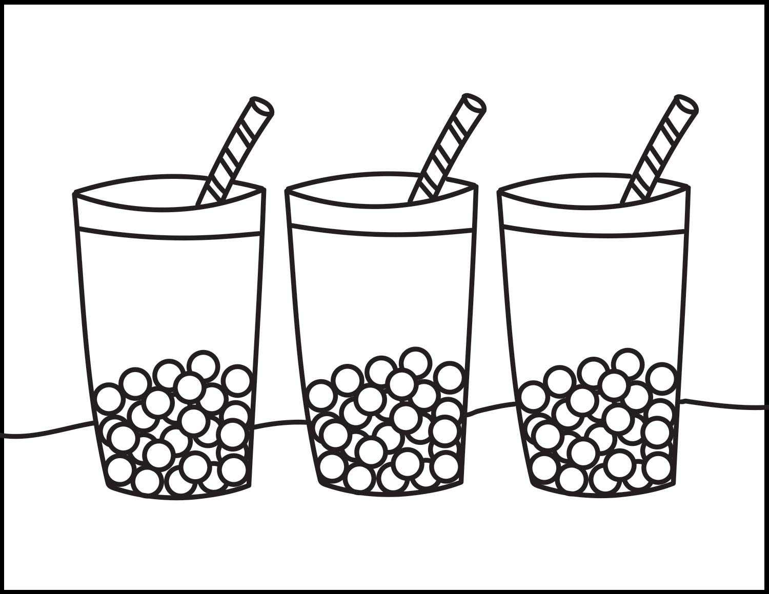 Boba Tea Coloring Pages | Roaring Spork