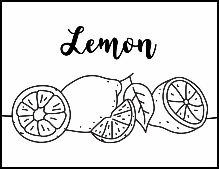 Lemon Coloring Pages | Roaring Spork