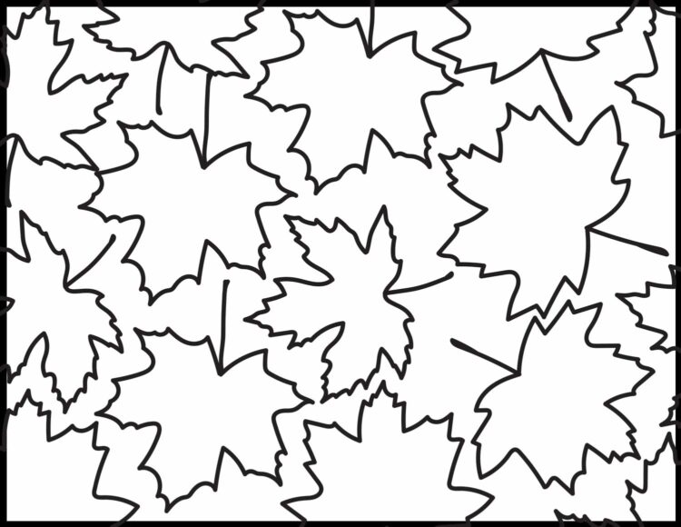 Maple Leaf Coloring Page | Roaring Spork