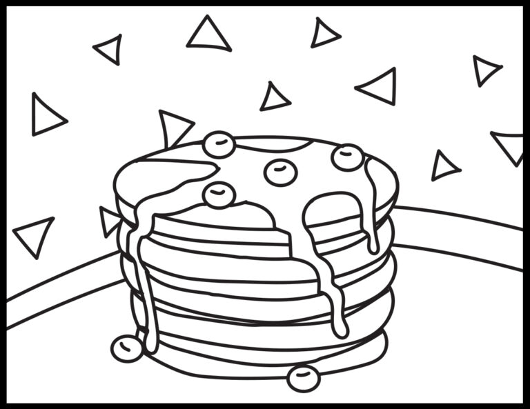 Pancake Coloring Pages | Roaring Spork
